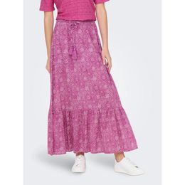 Only Sommerrock »ONLMILEY ANKLE SKIRT PTM« Fuchsia Purple AOP:Ethnic bohemian S (36) S (36) Langer Rock von Only