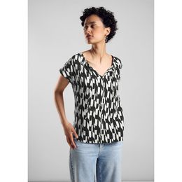 Street One Shirttop mit Allover-Print Black 42 42 T-Shirt von Street One