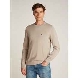 Calvin Klein Jeans Rundhalspullover »MODERN CREW NECK SWEATER« Logodruck, Rundhals Atmosphere S S Pullover von Calvin Klein Jeans Menswear