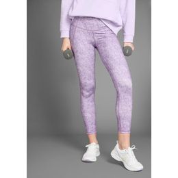 FAYN SPORTS 7/8-Leggings mit hohem Bund Flieder bedruckt 40 - N-Gr N-Gr 40 7/8-Leggings in sportlichem Stil