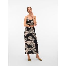 V&eacute;ro Moda VERO MODA Spaghettikleid &raquo;VMEASY JOY SLIT MAXI V-NECK DRESS WV GA&laquo; Sommerkleid Black AOP:Fioni M - N-Gr N-Gr M Sommerliches Kleid von Vero Moda in...