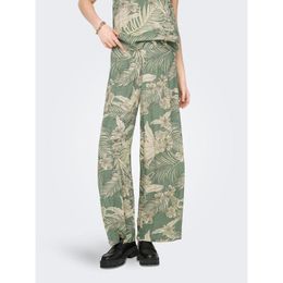 Only Schlupfhose »ONLPALINA LIFE LOOSE LONG PANTS PTM« Sommerhose Hedge Green AOP:Lovely palm XS (34) - N-Gr N-Gr XS (34) Weite Hose von Only