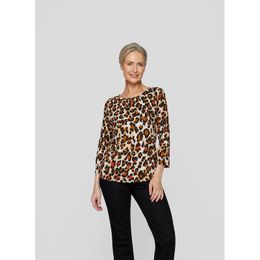 Rabe 3/4-Arm-Shirt mit Leo-Print schoko 48 48 Shirt von Rabe
