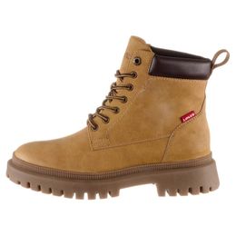 Levi's LEVI'S Schnürboots »Lennox«, Blockabsatz, Schnürstiefelette, Boots, gepolsterter Schaftrand beige 41 41 Derber Schnürboots mit Kontratbesatz und...