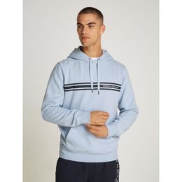 Tommy Hilfiger Kapuzensweatshirt &raquo;CENTRAL CHEST STRIPE HOODY&laquo;, mit kontrastfarbenen Print Breezy Blue M M Hoody von Tommy Hilfiger Menswear