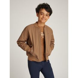 Tommy Hilfiger Bomberjacke &raquo;TWILL BOMBER JACKET&laquo; mit Logo-Patch Hickory 12 (152) 12 (152) Bomberjacke von Tommy Hilfiger