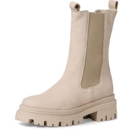 Tamaris Chelseaboots, Blockabsatz, Schlupfboots, Kurzstiefel, beidseitige Stretcheinsätze hellbeige 40 40 Derber Chelseaboots zum Schlupfen, mit...