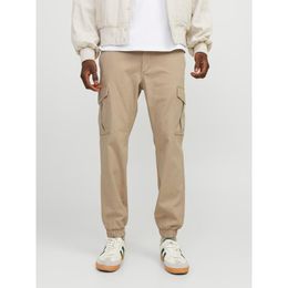 Jack & Jones JACK & JONES Cargohose &raquo;JPSTMARCO JJJOE CUFFED&laquo; Crockery 33 - L&auml;nge 30 L&auml;nge 30 33 Die Cargo-Hose zeichnet sich durch eine oder mehrere Taschen auf...