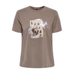 Only Kurzarmshirt »ONLFREE LIFE REG S/S LEAF TOP BOX JRS« Walnut Print:Eyes wide open XL (42) XL (42) Trendiges Design mit auffälligem Druck,...