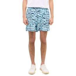 Mustang Shorts »Style Oceanside« Sommerhose bedruckt mit Allover-Print Waterprint Aop XL - N-Gr N-Gr XL Bedruckte Shorts von Mustang