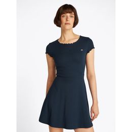 Tommy Jeans CURVE Skaterkleid »TJW BABYLOCK F&F DRESS EXT« in Großen Größen, Fit & Flare Form Dark Night Navy 4XL (48) - N-Gr N-Gr 4XL (48) Kurzes...