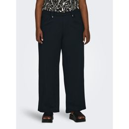 Only Carmakoma Damen Only CARMAKOMA Jerseyhose &raquo;CARSANIA BUTTON PANT JRS PNT NOOS&laquo; schwarz L (50/52), L&auml;nge 32