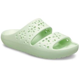Crocs Badepantolette »Classic Floral Cut Out Sandal«, Sandale, Sommerschuh, Pool Slides mit genoppter Innensohle lindgrün 42 42 Modische Pantolette...