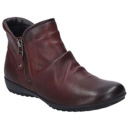 Josef Seibel Schlupfboots »Naly 41« Stiefelette, Komfortschuh mit gerafftem Schaft bordeaux 41 41 Bequeme Stiefelette mit Außenreißverschluss