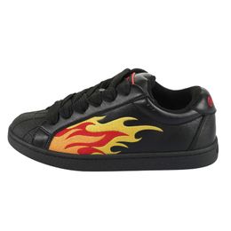 Buffalo Sneaker »LIBERTY«, Freizeitschuh, Halbschuh, Schnürschuh mit Flammen-Motiv schwarz-flamme 43 43 Trendiger Sneaker zum Schnüren