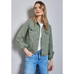 Street One Jeansblazer mit Taschen Olive Washed 46 46 Blazer von Street One