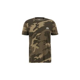 Alpha Industries T-Shirt »Basic T-Shirt SL Camo« olive camo XXL XXL Single Jersey Stoff