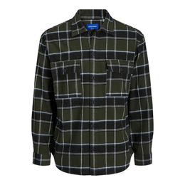 Jack & Jones JACK & JONES Langarmhemd &raquo;JORBLAFRI CHECK OVERSHIRT LS BF&laquo; mit Brusttaschen forest night M - N-Gr N-Gr M Schickes Langarmhemd von Jack & Jones