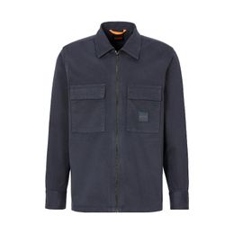 BOSS Orange Hemdjacke »Lovel« mit gestickten Markenlogo Dark Blue404 L L Hemdjacke von HUGO BOSS Menswear