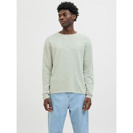 Jack & Jones JACK & JONES Rundhalspullover »JJESUMMER KNIT CREW NECK SN« mit Rundhalsausschnitt Iceberg Green Detail:w. White S S Herren-Pullover von Jack & Jones
