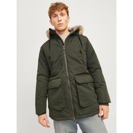 Jack & Jones JACK & JONES Parka »JJECONSTRUCT FAUX FUR PARKA SN« mit Kapuze Rosin XS XS Modischer Parka von Jack & Jones