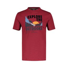 Lerros Print-Shirt mit Frontprint deep garnet red XXL XXL T-Shirt von Lerros