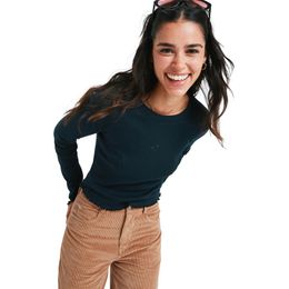 Roxy Langarmshirt &raquo;Time Off Pointelle&laquo; Anthracite XL XL Material: Pointelle-Muster aus...