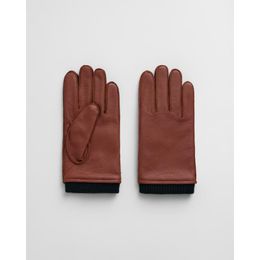 Gant Lederhandschuhe »CASHMERE LINED LEATHER GLOVES« COGNAC BROWN