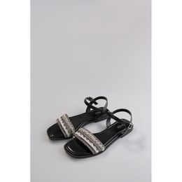 ANISTON SHOES Riemchensandale, Sommerschuh, Sandalette, Glitzersteine - NEUE KOLLEKTION schwarz 36 36 Modische Sandale aus der neuen Aniston...