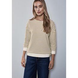 Street One Sweatshirt mit Streifenmuster honey sand 38 38 Shirt von Street One