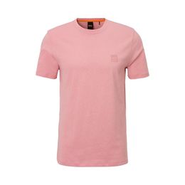 BOSS Orange T-Shirt &raquo;Tales&laquo; mit BOSS Stickerei auf der Brust Open Pink694 M M Kurzarm f&uuml;r angenehme Bewegungsfreiheit