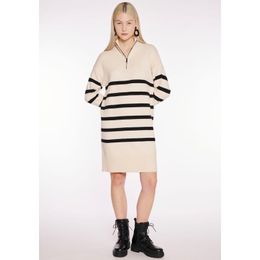 Haily's HAILY’S Strickkleid »SH V DR Ze44a« cream/black stripe S (36) - N-Gr N-Gr S (36) Sommerkleid mit V-Ausschnitt: betont feminin und ideal für warme Tage