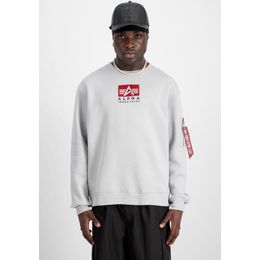 Alpha Industries Sweatshirt »Satin Logo Sweater« pastel grey 3XL 3XL Cooler Sweater von Alpha
