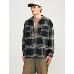 Jack & Jones JACK & JONES Langarmhemd »JORVESTERBRO CHECK OVERSHIRT LS SN« Forest River XXL - N-Gr N-Gr XXL Cooles Hemd von Jack & Jones