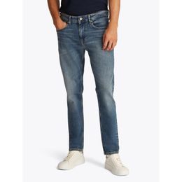 Tommy Jeans Slim-fit-Jeans »Austin Slim Tapered« zum Knöchel hin schmaler werdende Jeans mit mittlerer Leibhöhe Dark Denim Obermaterial: 99%...