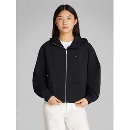 Calvin Klein Jeans Windbreaker »COTTON NYLON WINDBREAKER JACKET« mit Kapuze mit Logodruck Black XL (42) XL (42) Windbreaker von CALVIN KLEIN