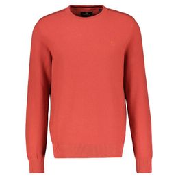 Lerros Rundhalspullover mit Logostickerei auf der Brust deep coral red XL XL Pullover von Lerros