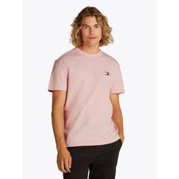 Tommy Jeans Damen T-Shirt &raquo;TJM REG BADGE TEE EXT&laquo; mit Logostickerei rosa XXL