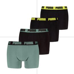 Puma Boxershorts »MEN EVERYDAY BOXER 4P ECOM« Packung, 4er Pack, mit breitem Logo-Webbund green / yellow L L Herrenunterhose von Puma