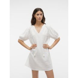Véro Moda VERO MODA Tunikakleid »VMKISY 2/4 SLEEVE TUNIC WVN BTQ« Sommerkleid Snow White XS (34) - N-Gr N-Gr XS (34) Lockere Passform schmeichelt der Figur...