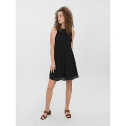 Véro Moda VERO MODA Minikleid »VMHONEY LACE S/L O-NECK SHORT DRESS WVN« Sommerkleid Black XS - N-Gr N-Gr XS Regular Fit Passform, kaschiert geschickt kleine...