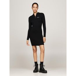 Tommy Jeans Strickkleid »TJW METALLIC TIP ZIP SWTR DRESS« mit Glitzer, Zipper black L (40) - N-Gr N-Gr L (40) Strickkleid von Tommy Jeans