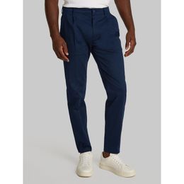 Calvin Klein Bundfaltenhose »SATEEN STRETCH TAPERED PLEAT« in Satin-Optik Dark Sapphire 34 - Länge 32;Herbstmode Länge 32;Herbstmode 34...