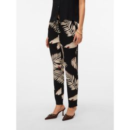 Véro Moda VERO MODA Schlupfhose »VMEASY JOY NW LOOSE PANTS WVN GA« Sommerhose Black AOP:Fioni M (38) - N-Gr N-Gr M (38) Knöchellange Hose von Vero Moda