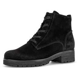 Gabor Schnürstiefelette »Genua«, Blockabsatz, Schnürboots, Komfortschuh in Schuhweite G (= weit) schwarz 42 42 Basic Schnürstiefelette mit...