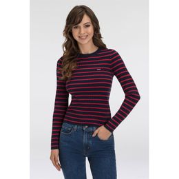 Levi's LEVI'S Strickpullover &raquo;RIB SWEATER&laquo; mit Batwing Logo PARISIENNE STRIPE NA L (40) L (40) Rundhalspullover im Rippenstrick von Levi's