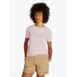Tommy Hilfiger Damen T-Shirt &raquo;REG SCRIPT C-NK TEE SS&laquo; mit Logo-Schriftzug rosa XL (42)