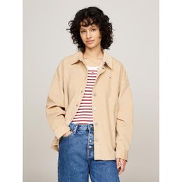 Tommy Jeans Outdoorbluse &raquo;TJW FINE CORD OVERSHIRT&laquo; aus Feincord, Logo-Flag gentle gold XS (34) XS (34) Overshirt von Tommy Jeans
