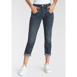 Herrlicher Boyfriend-Jeans »Shyra Cropped Jogg Denim« weiche Haptik, Abriebeffekte, Vintage royal dark blue used denim 30 - N-Gr N-Gr 30...