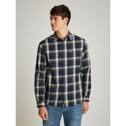 Tommy Jeans Karohemd »TJM REG CHECK FLANNEL SHIRT EXT« mit Karomuster Dark Night Navy 3XL - N-Gr N-Gr 3XL Langarm Hemd von Tommy Jeans